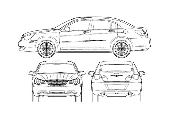 Download drawing Chrysler Sebring Sedan 2007 in ai pdf png svg formats